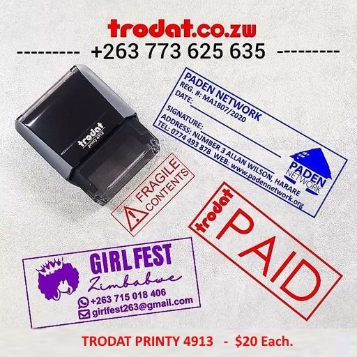 Trodat Rubber Stamps in Zimbabwe +263773625635