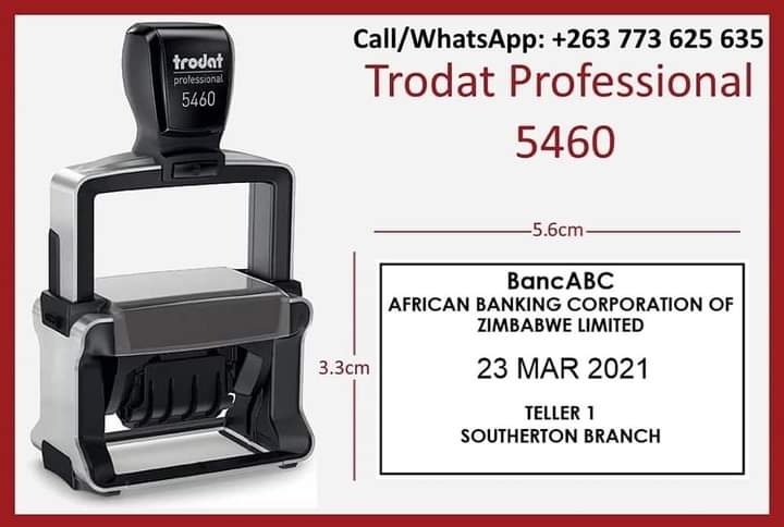 Bank Stamps And Date Stamp Zimbabwe | Trodat Rubber Stamps in Zimbabwe