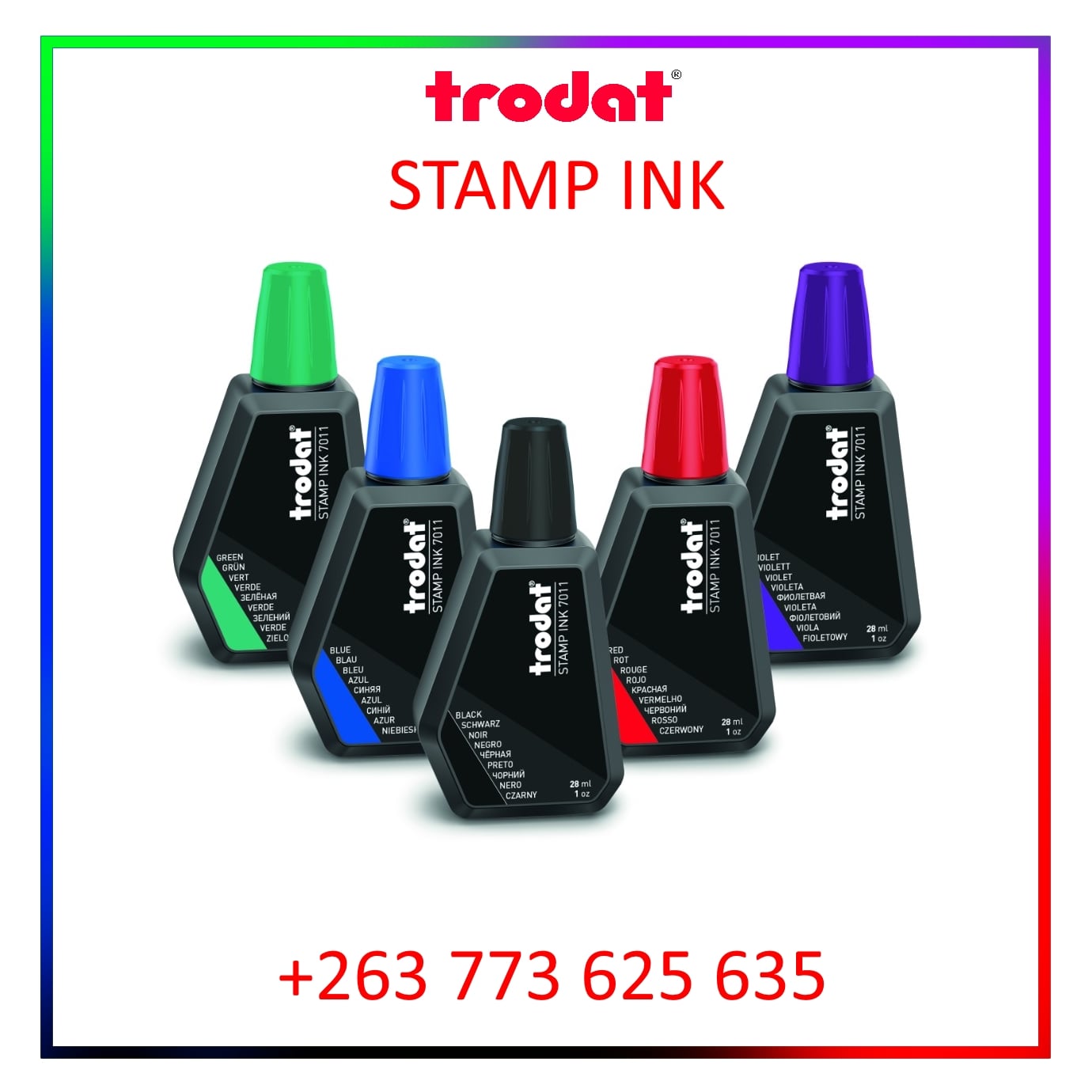Stamp Ink Endorsing Ink Waterbased Ink Trodat 7011 28ml | Trodat Rubber ...