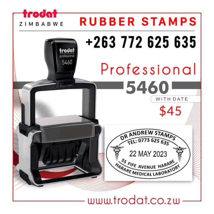 Trodat Rubber Stamps made while you wait | Trodat Rubber Stamps in Zimbabwe